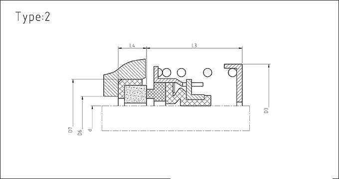 3INCH Type 2 Elastomer Single Spring Mechanical Seal